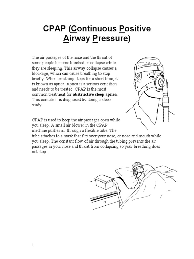 CPAP (Continuous Positive Airway Pressure) | Download Free PDF ...