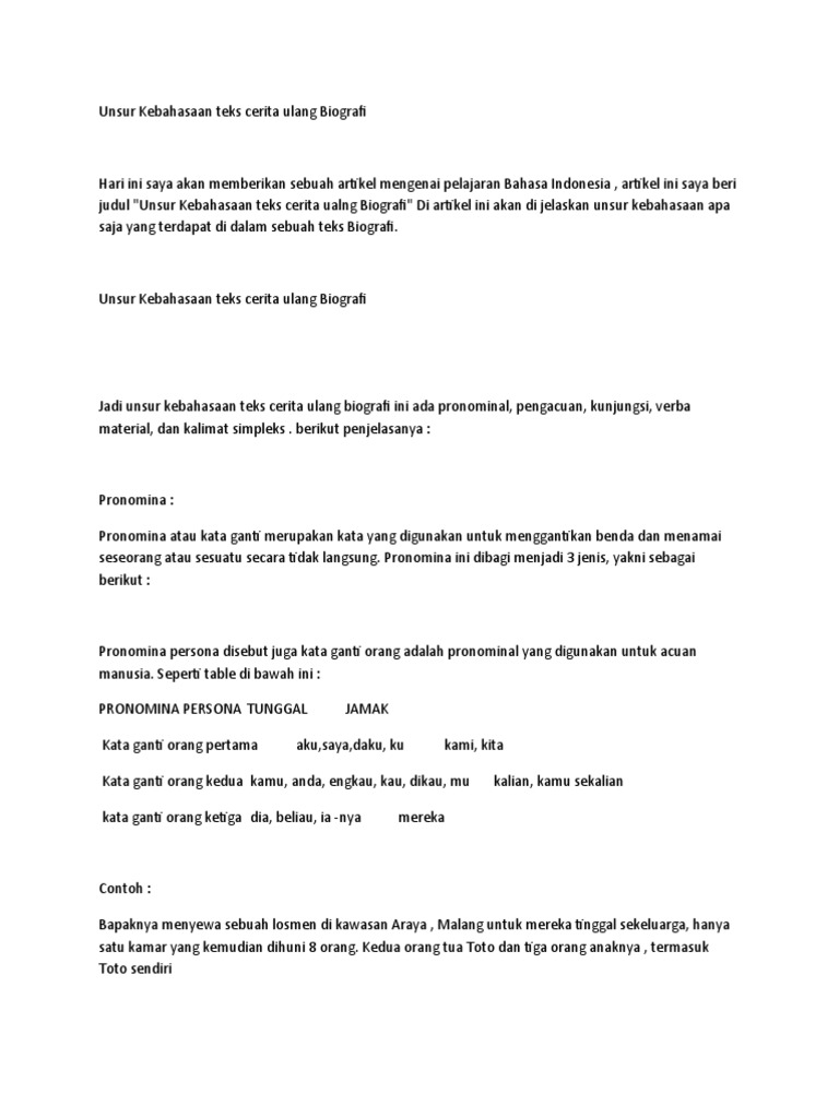 Unsur Kebahasaan Bindo | PDF