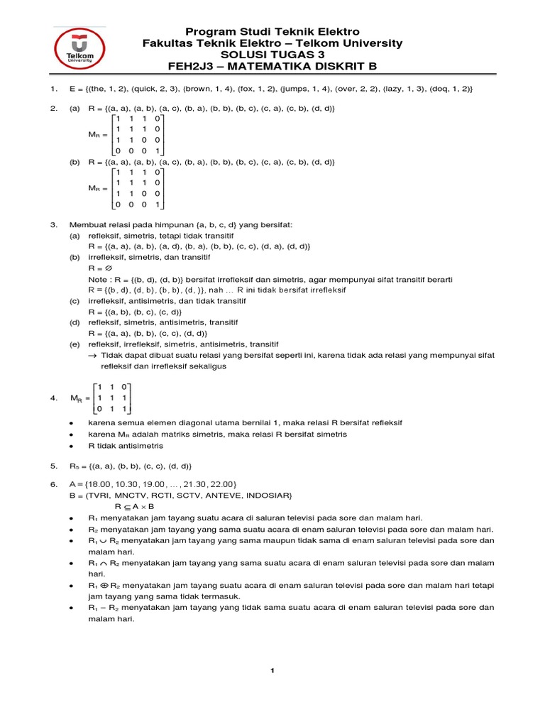 Solusi Tugas 3 | PDF