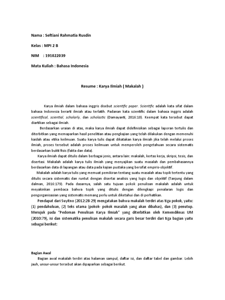 Seftiani Rusdin - Resume | PDF | Ilmu Sosial | Seni & Disiplin Bahasa