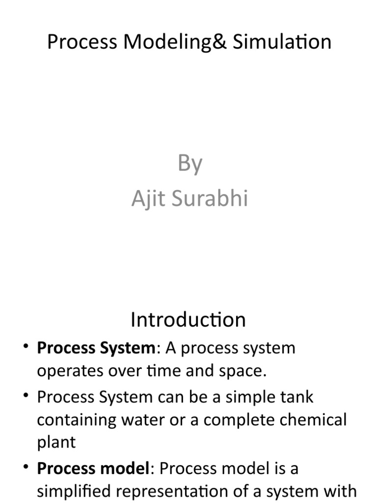 Process Modeling and Simulation Overview | PDF | Equations | Spacetime