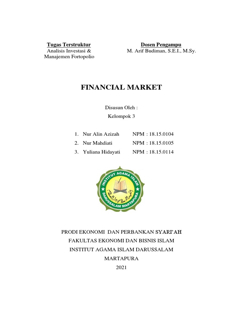 Financial Market | PDF