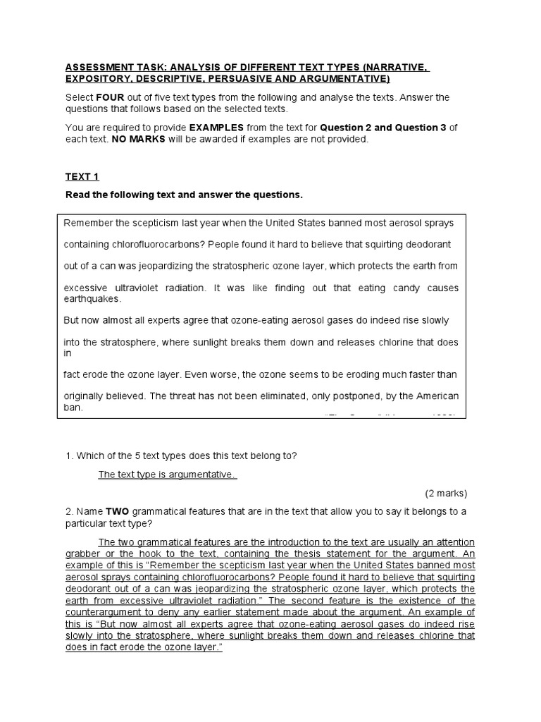 Analysis of Text Types in English | PDF | Stratosphere | Speech