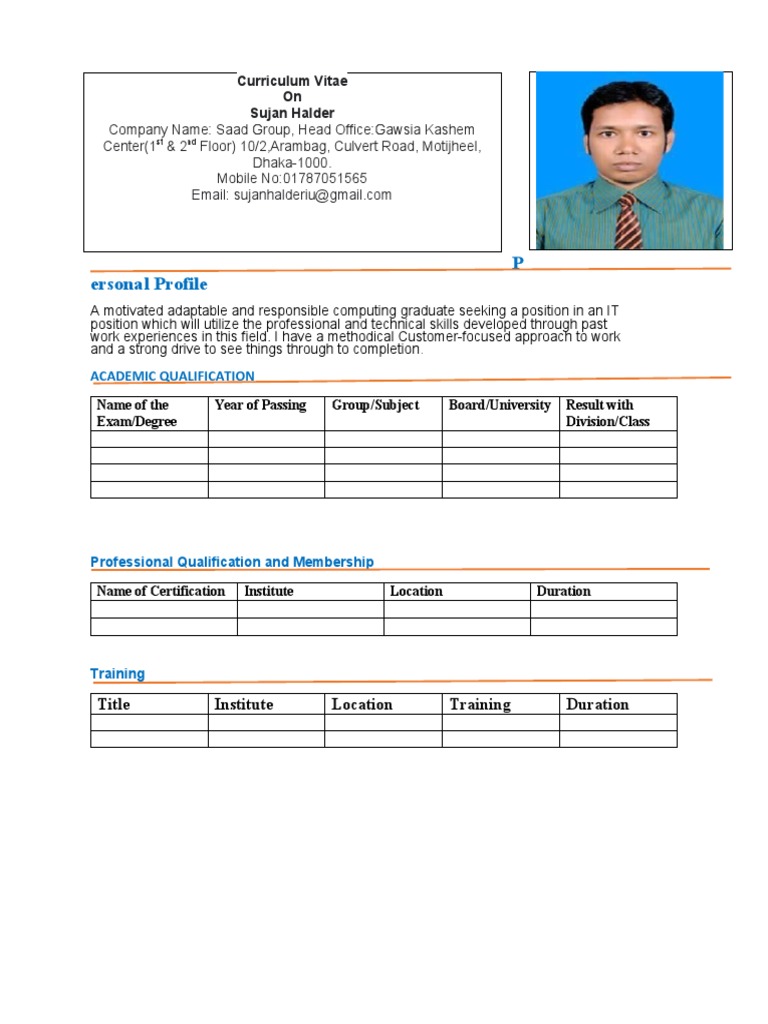 Sujan CV Final | PDF