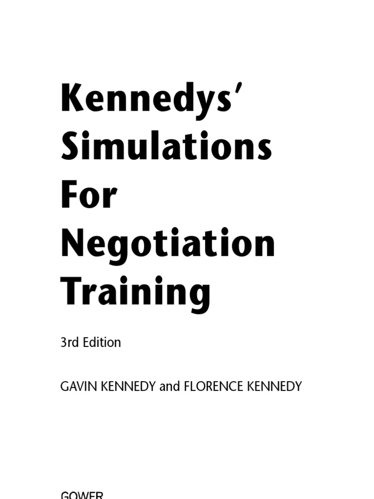 Negotiation Training Simulations Guide | PDF | Simulation | Economies