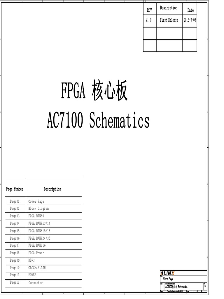 AC7100 Core Board Schematics | PDF | Infographics | Visual Journalism