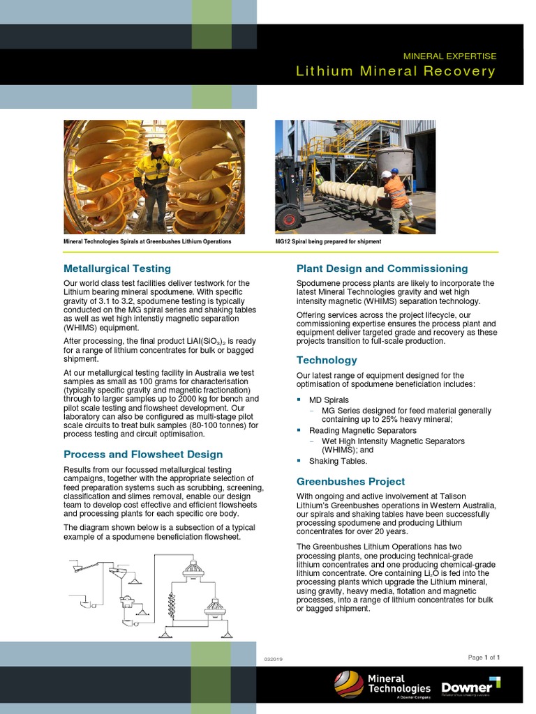 Lithium - Brochure - Approved | PDF | Lithium | Chemistry