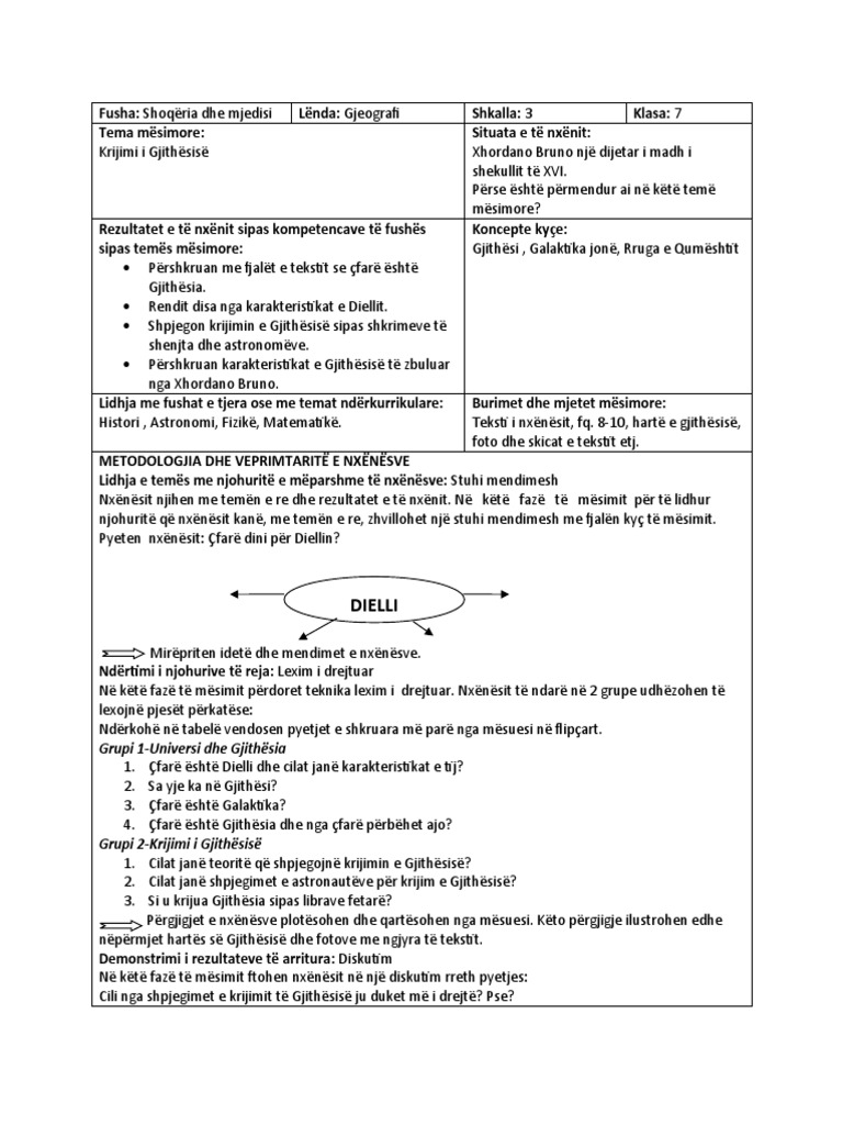 Planifikimi Ditor | PDF