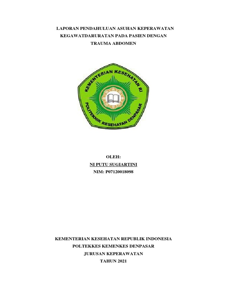 LP Gadar Trauma Abdomen - Ni Putu Sugiartini - 8098 - 3.3 | PDF