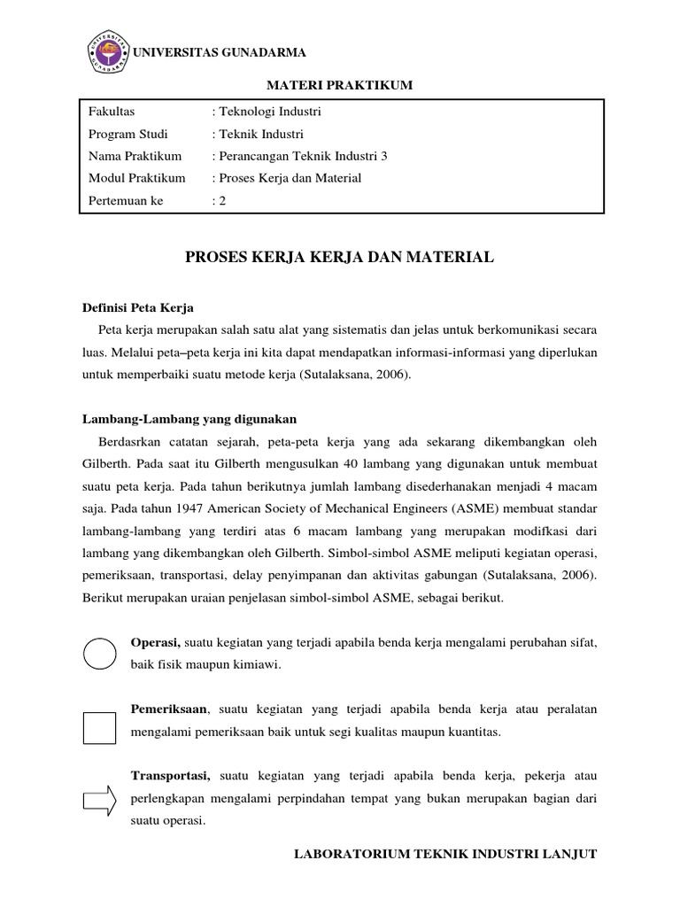 Modul Proses Kerja dan Material | PDF