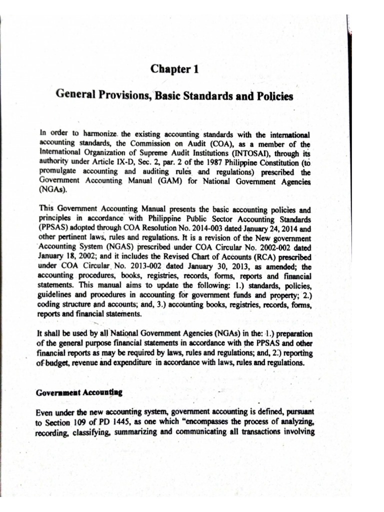 Chapter I General Provisions Basic Standards and Policies | PDF