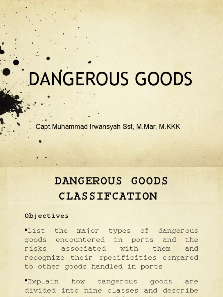 Classifying Dangerous Goods: Understanding the Nine Classes and Their ...