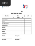 Pump Checklist | PDF | Pump | Electric Motor
