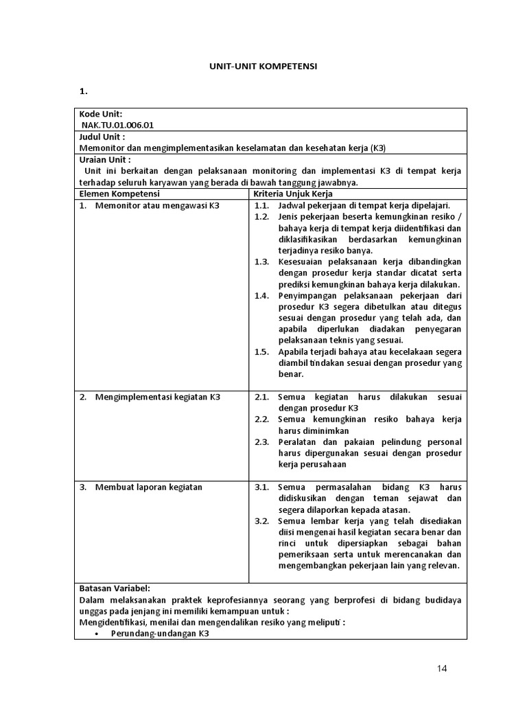 SKN Unit Kompetensi Ternak Unggas | PDF