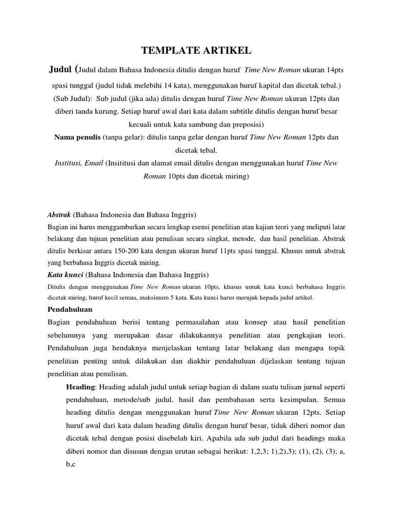 Template Artikel | PDF