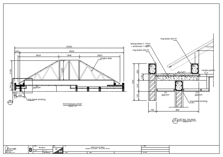 Detail Talang Beton dan Pembesian | PDF
