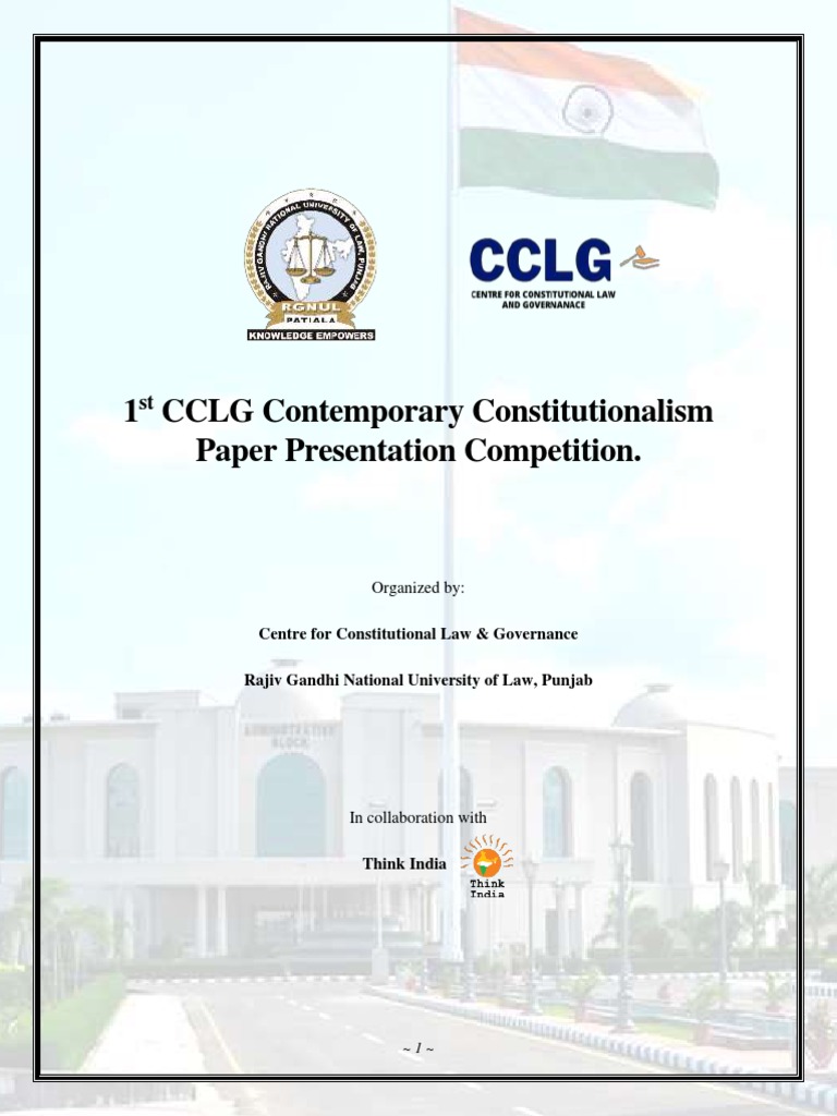 1st CCLG Contemporary Constitutionalism Paper Presentation Competition ...