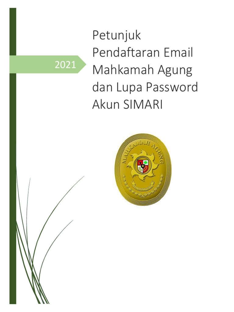 Petunjuk Pendaftaran Email Mahkamah Agung | PDF