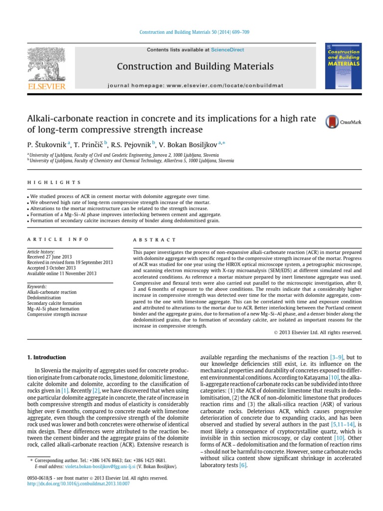 Acr and Compressive Strength | PDF | Limestone | Concrete