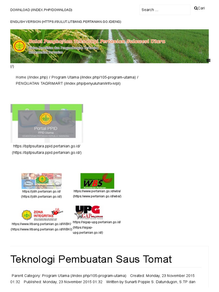 Teknologi Pembuatan Saus Tomat | PDF