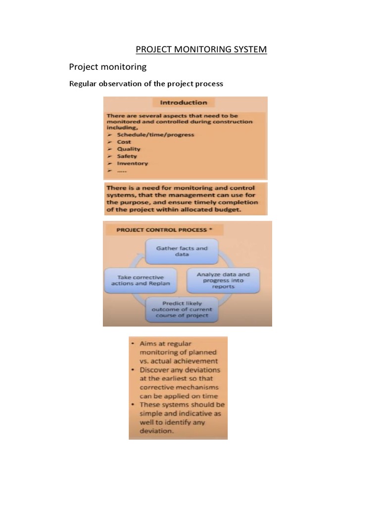 Project Monitoring System | PDF
