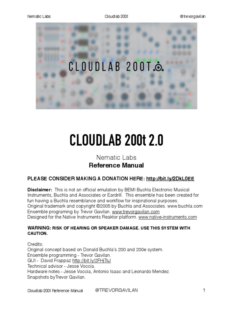 Cloudlab 200t Reference Manual | PDF | Frequency Modulation | Electronics