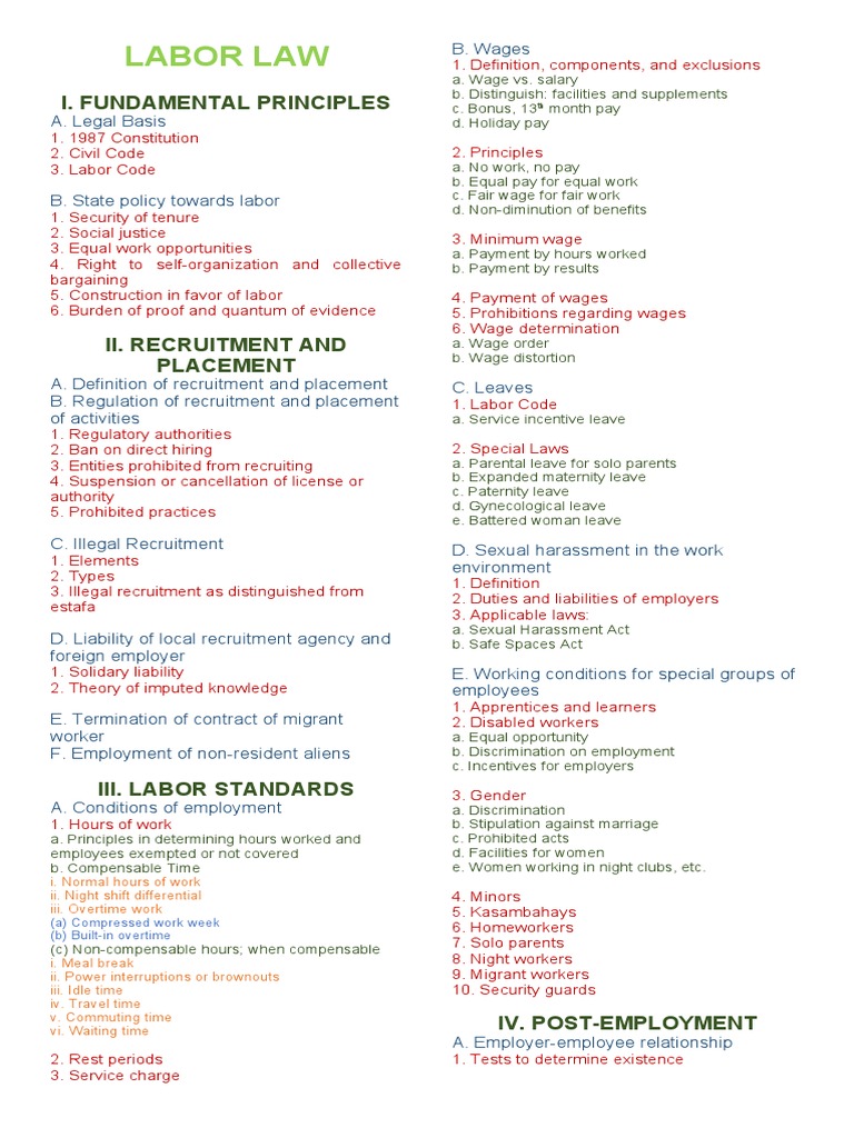 Labor Law Syllabus 2021 | PDF | Collective Bargaining | United States ...