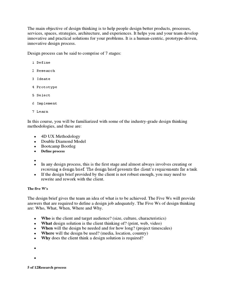 The Main Objective of Design Thinking Is To Help People Design Better ...