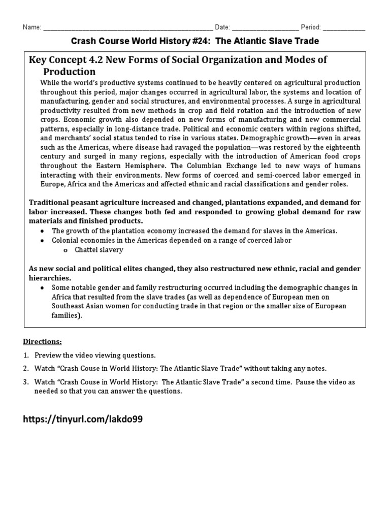 24 - CCWH - Atlantic Slave Trade | PDF | Atlantic Slave Trade | Slavery