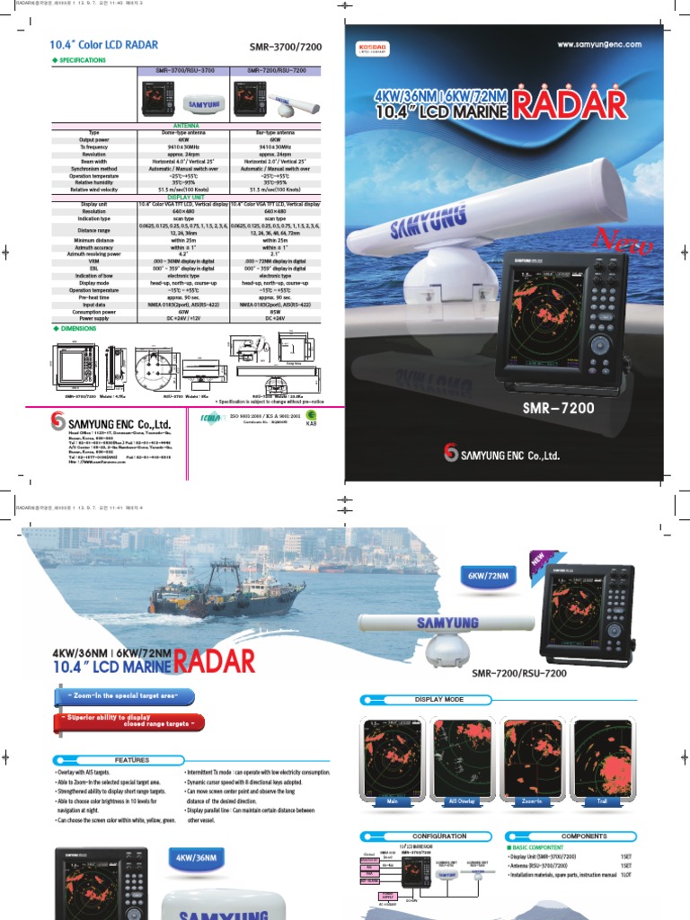 Radar Smr-7200 e | PDF | Display Resolution | Radar