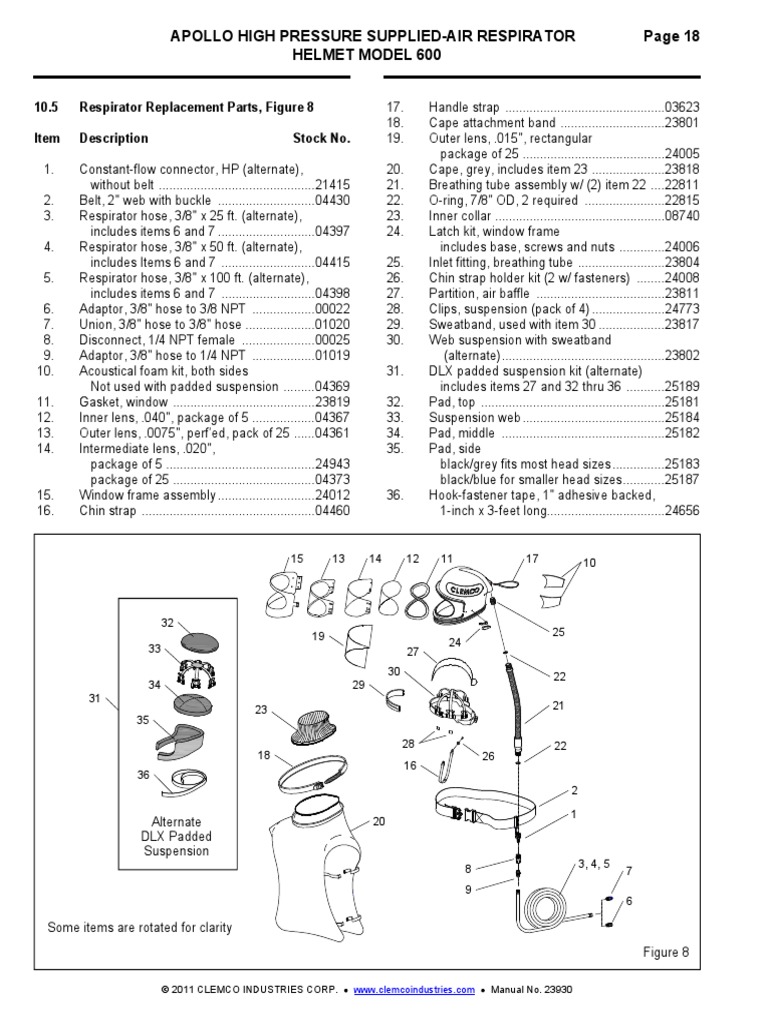 Casco Apollo 600 Despiece | PDF | Equipment | Manufactured Goods