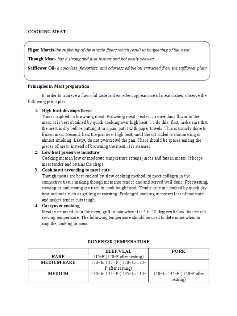 Cooking Meat | PDF | Grilling | Marination