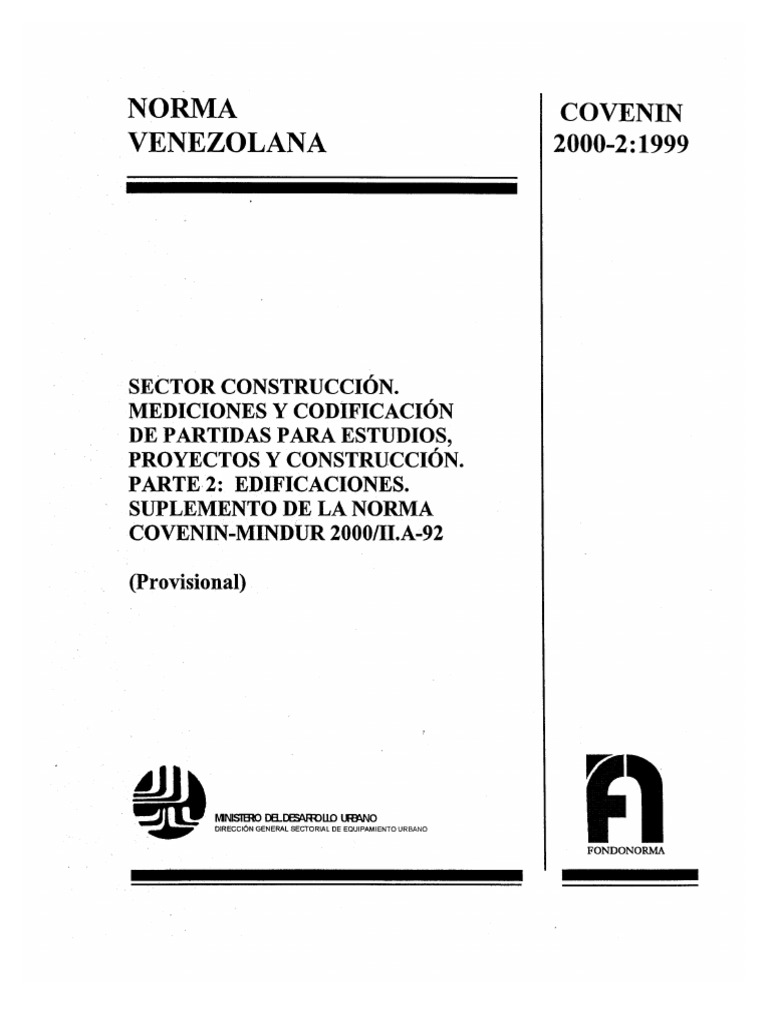 Norma Covenin 2000-2-1999 | PDF