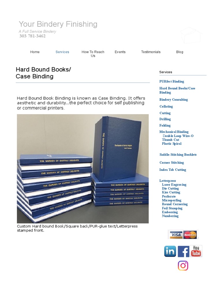 Your Bindery Finishing: Hard Bound Books/ Case Binding | PDF ...