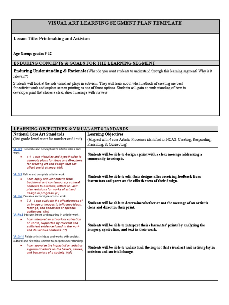 Screen Printing Lesson | PDF | Drawing | Learning