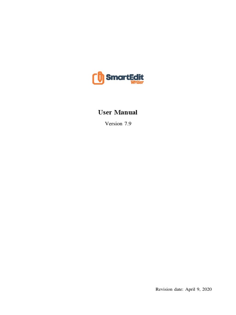SmartEdit Writer User Manual v7 9 | PDF | Computer File | Microsoft Word