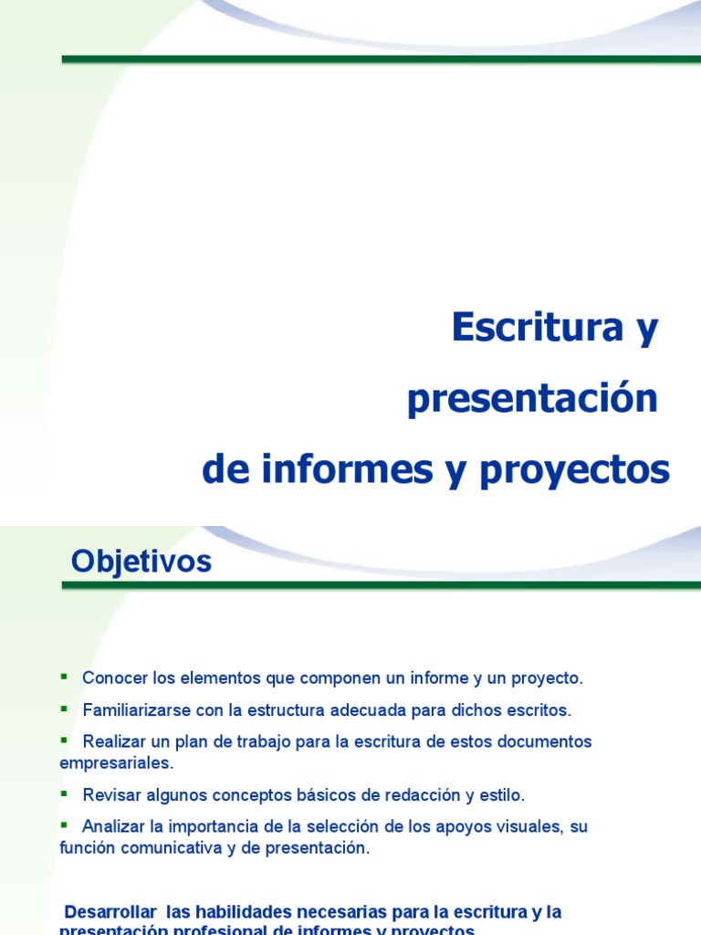 Redacción de Informes y Proyectos | PDF | Información | Empresas