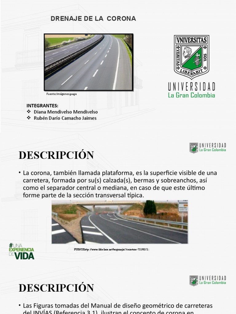 Drenaje de La Corona Vias | PDF | La carretera | Neumático