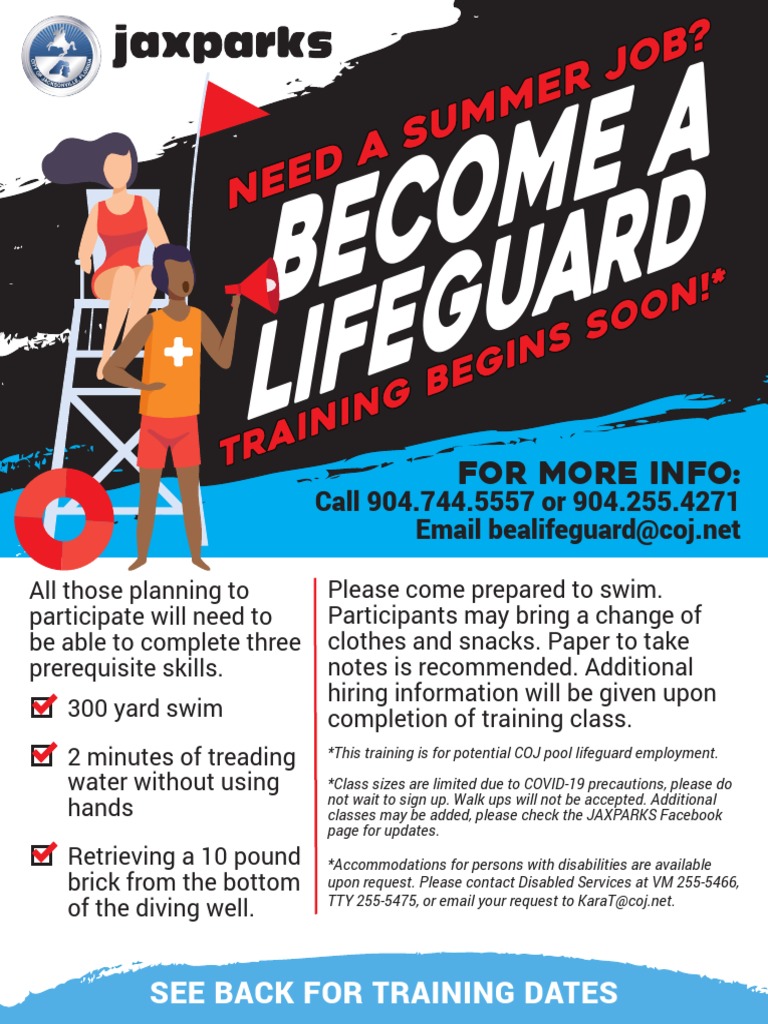 JaxParks Lifeguard Training 2021 Flyer | PDF | Labor | Applied Ethics