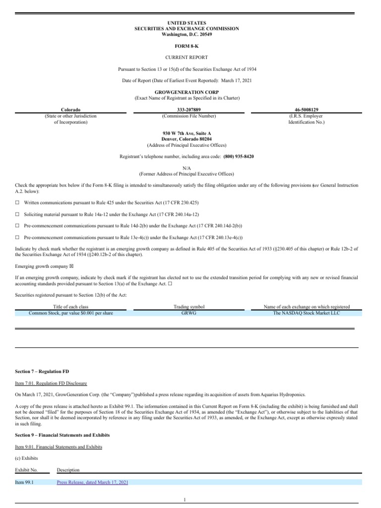United States Securities and Exchange Commission Washington, D.C. 20549 ...