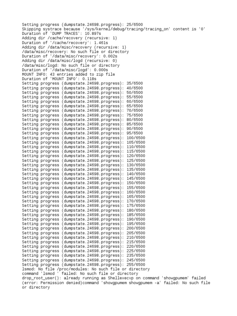 Dumpstate - Log 2021 02 08 14 46 54 24698 | PDF | Zip (File Format) | Data Management