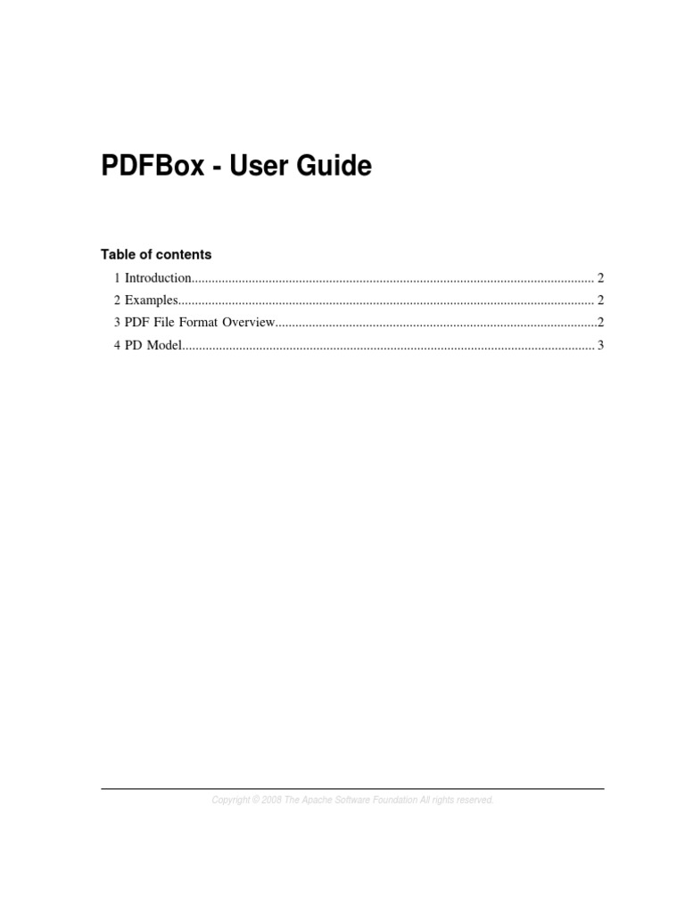 Pdfbox - User Guide | PDF | Object (Computer Science) | Computer Programming