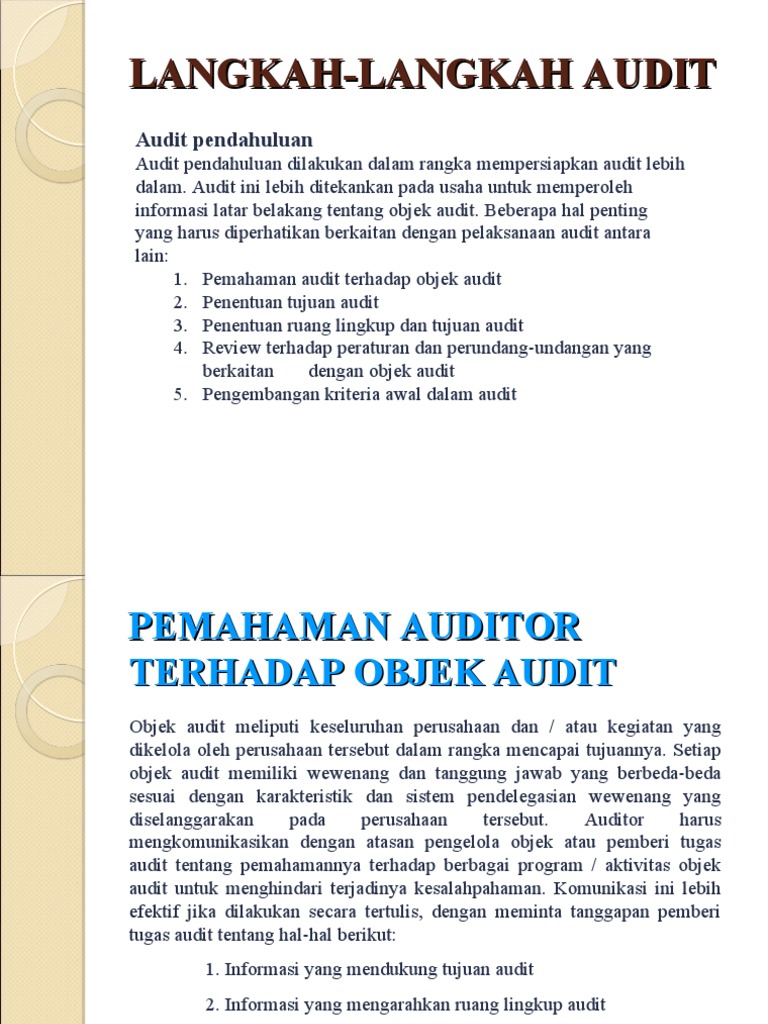 Langkah Langkah Audit | PDF
