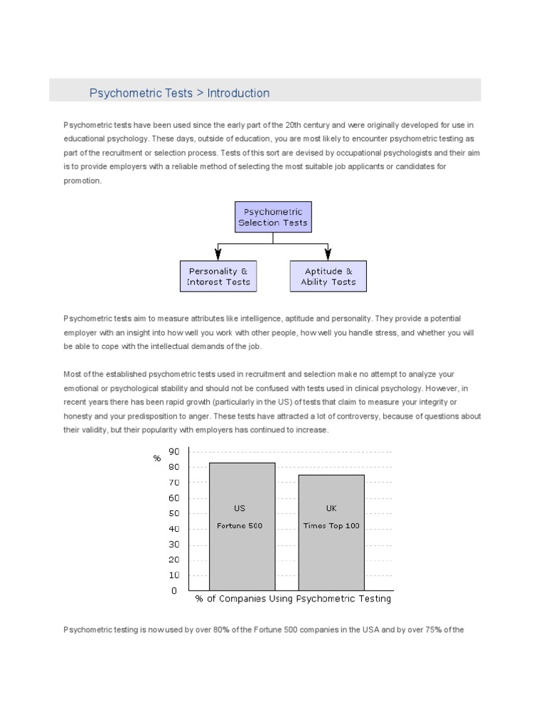 Psychometric Test | PDF | Psychometrics | Test (Assessment)