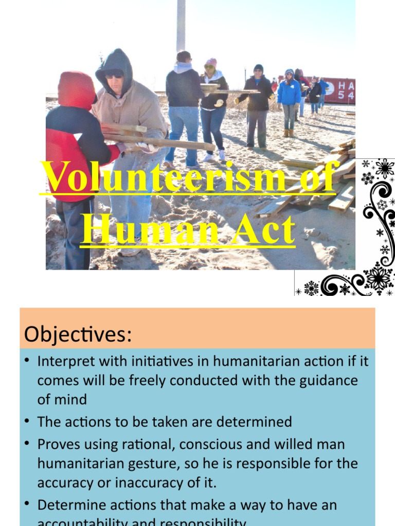Volunteerism of Human Act Schoology | PDF | Intention | Reason