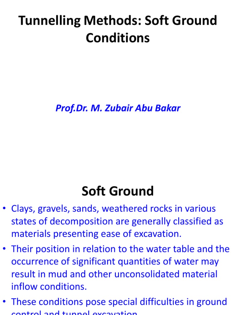 Lec11-Soft Ground Tunneling | PDF | Tunnel | Soil