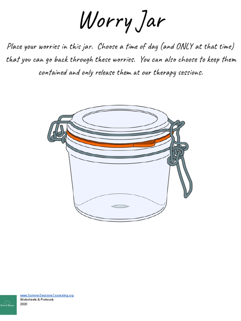 Worry Jar: Manage Your Anxiety | PDF