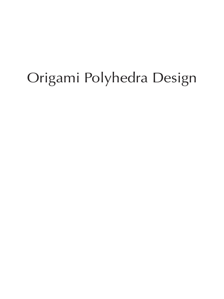 Origami Polyhedra Design | PDF | Tetrahedron | Elementary Geometry