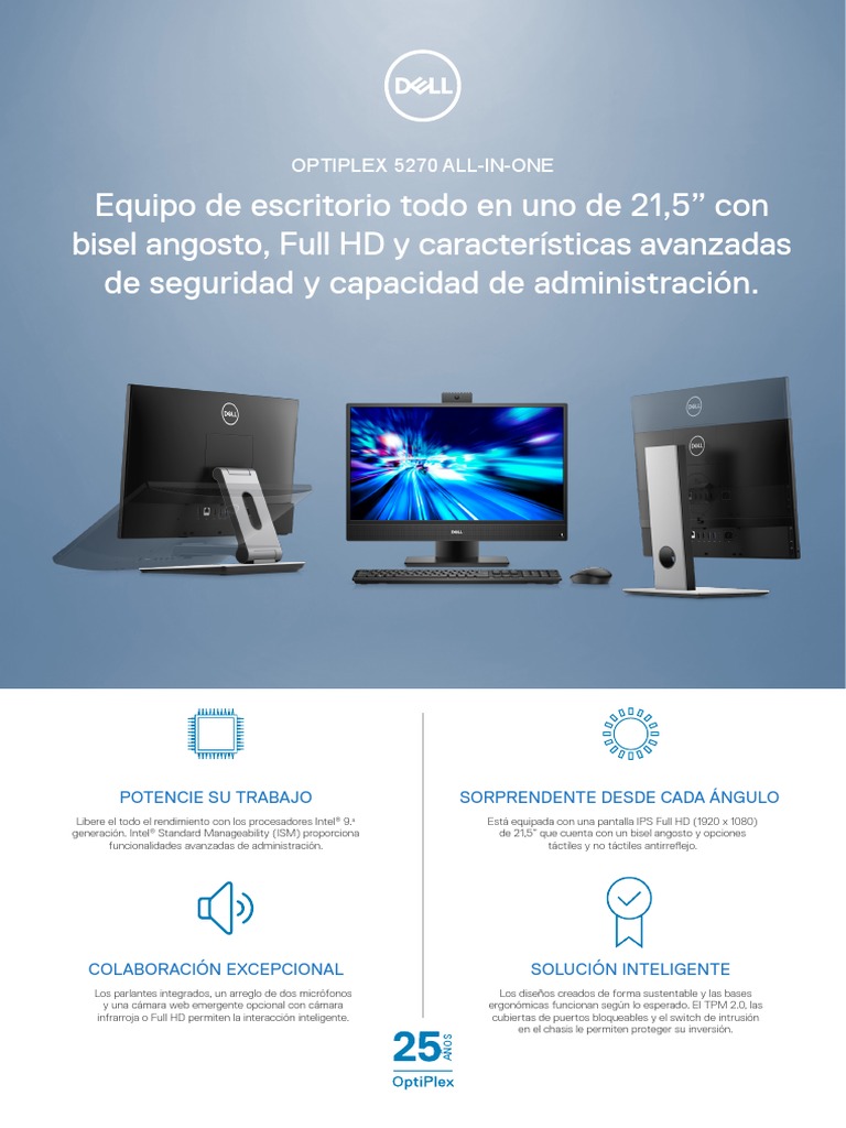 Optiplex 5270 All in One Spec Sheet | PDF | USB | Dell