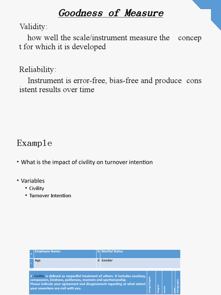 Goodness of Measure | PDF | Validity (Statistics) | Tests